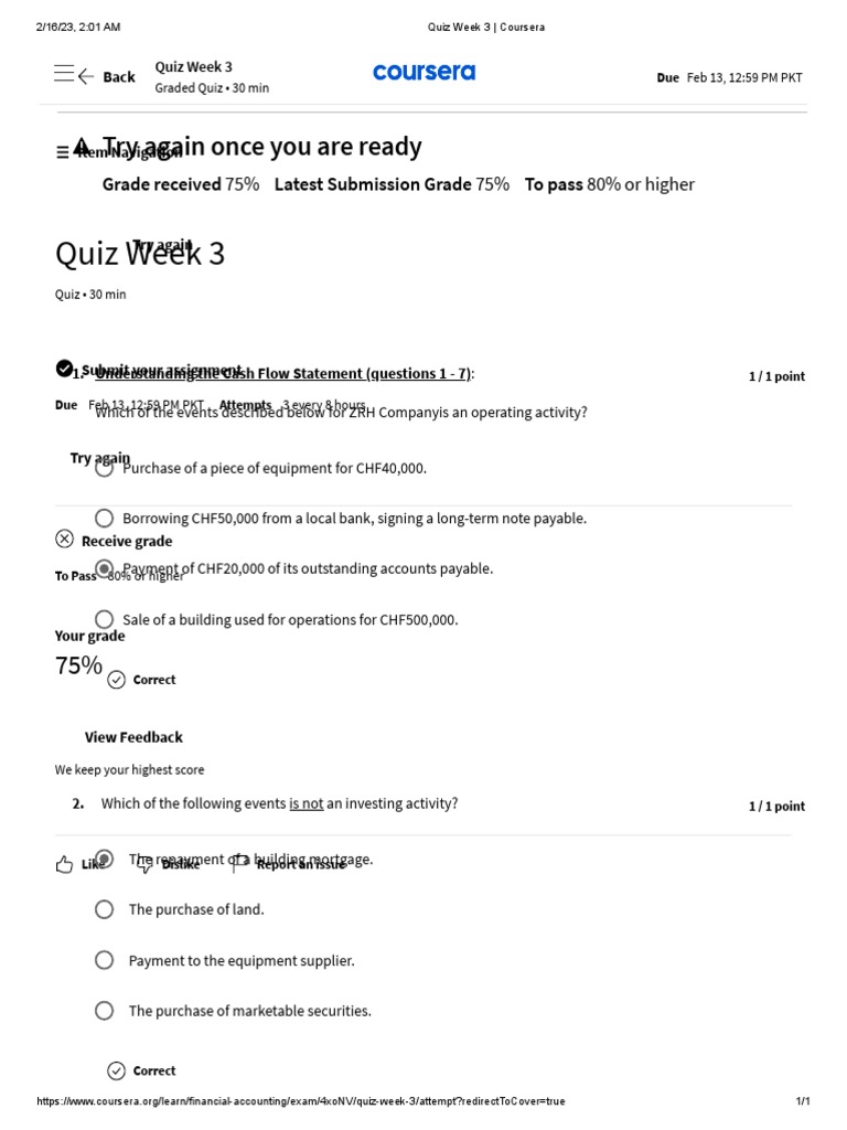Quiz Week 3 - Coursera | PDF