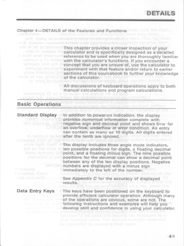 TI-66 Details US | PDF