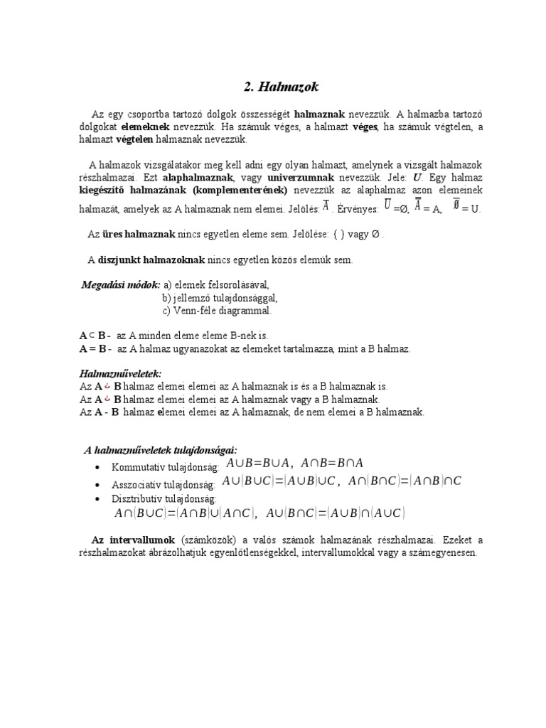 2 Halmazok | PDF
