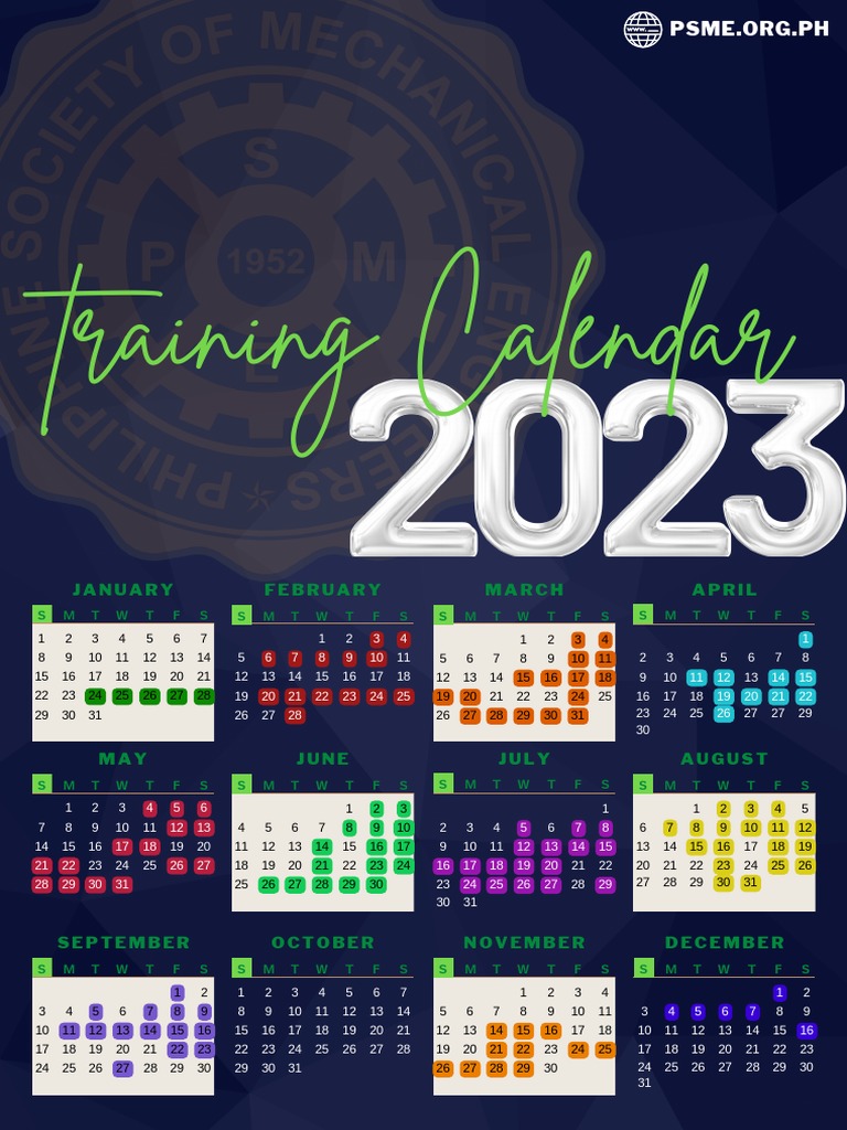 2023 Training Calendar for Engineers | PDF