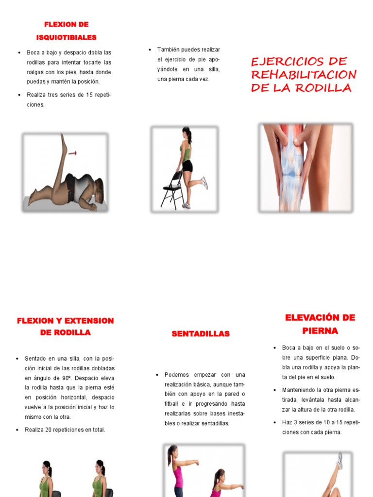 Ejercicios de LA RODILLA | PDF