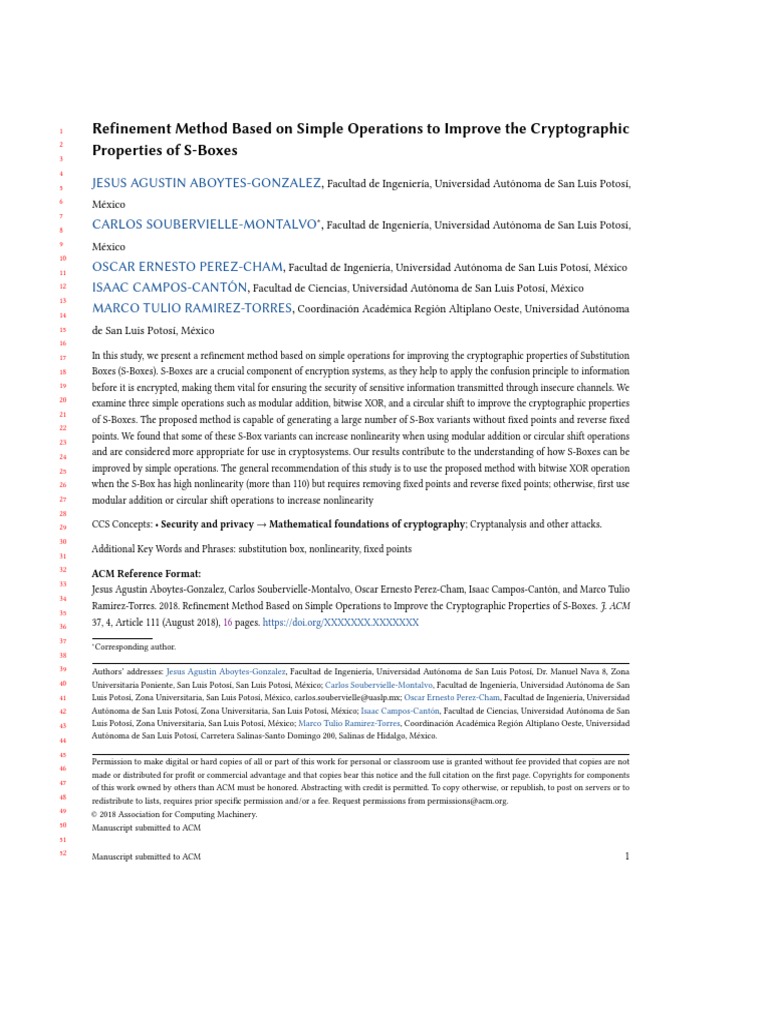 Association For Computing Machinery ACM Generic Journal Manuscript ...