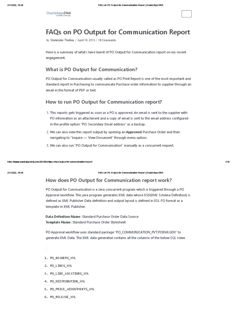 PO Output for Communication Overview | PDF | Computing | Software ...