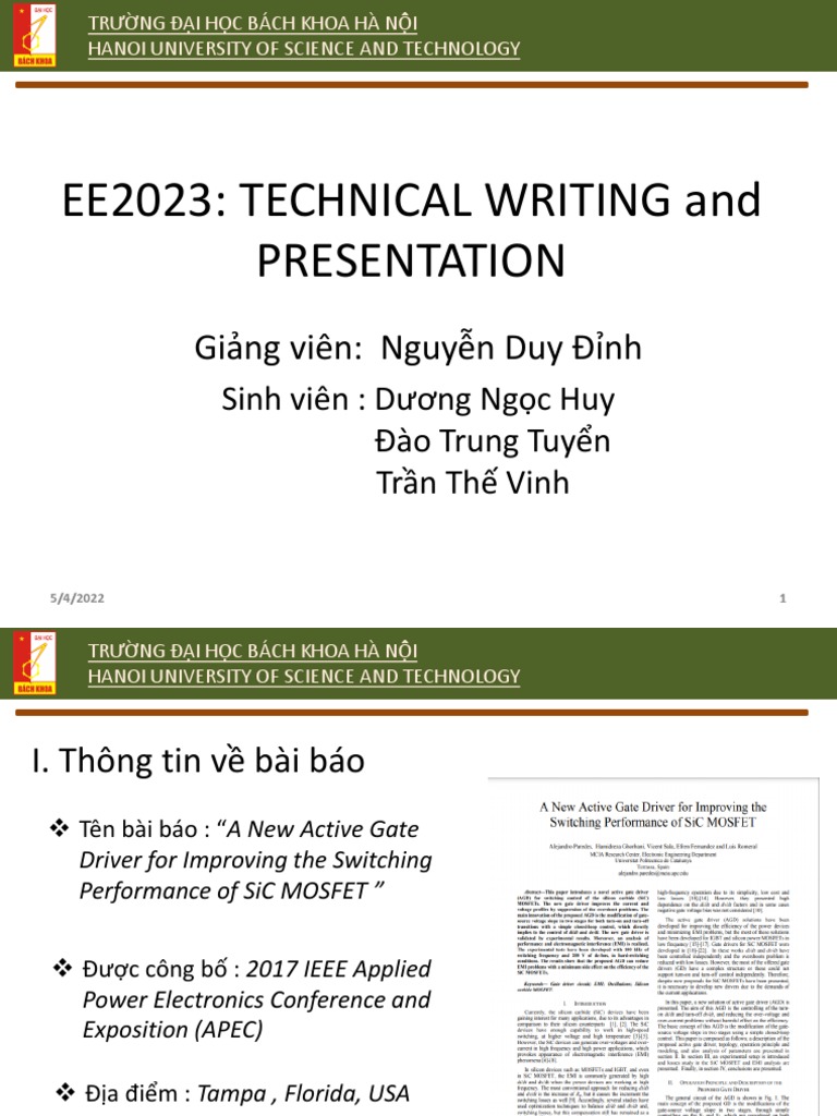 PowerPoint EE2023 DuongNgocHuy 20212 | PDF