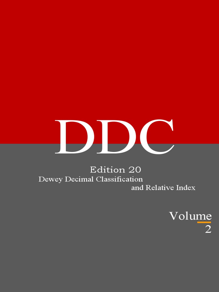 Dewey Decimal Classification Volume-2 Schedules (000-599) | PDF ...