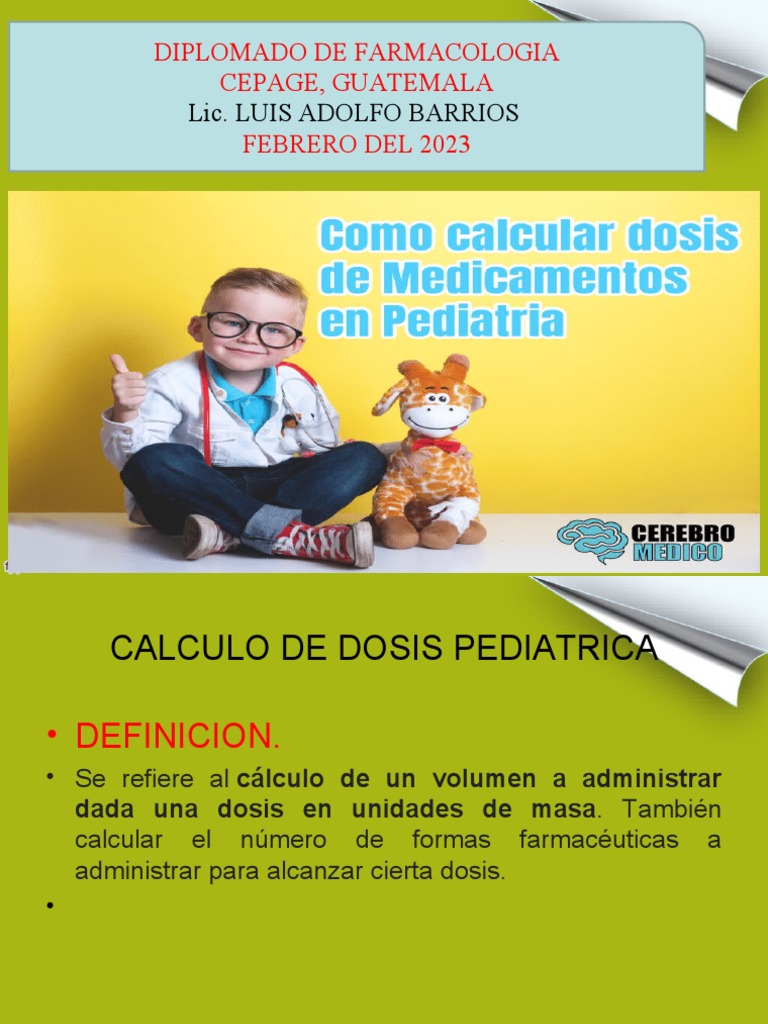 Calculo de Dosis de Medicamentos | PDF | Medicamentos con receta ...