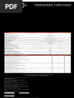 Ficha Tecnica - Nissan Urvan | PDF | Turbocompresor | Sistema de freno antibloqueo