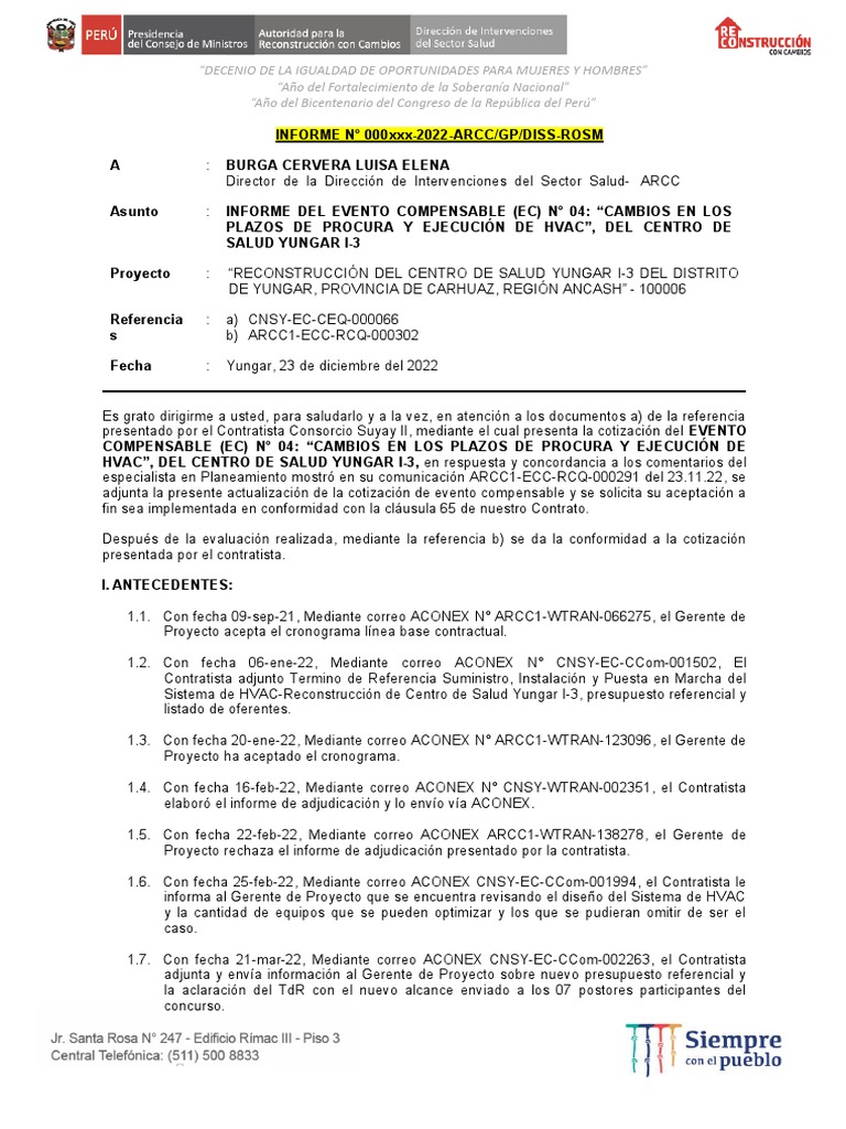 Informe GP - Ec #04 - Hvac - V02 | PDF | Ingeniería