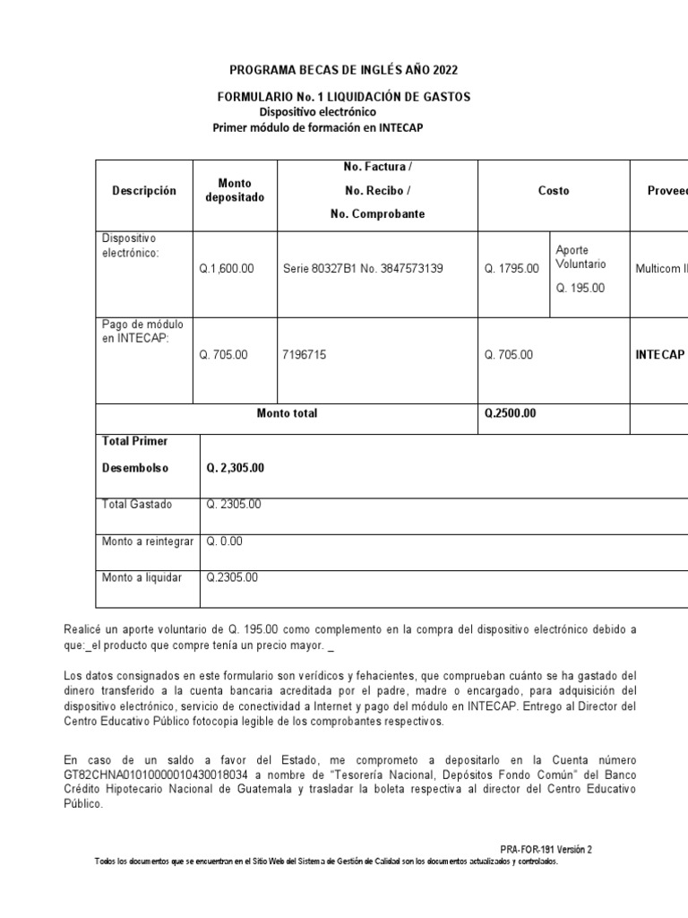 Formulario para Llenar Beca | PDF | Bancos | Internet