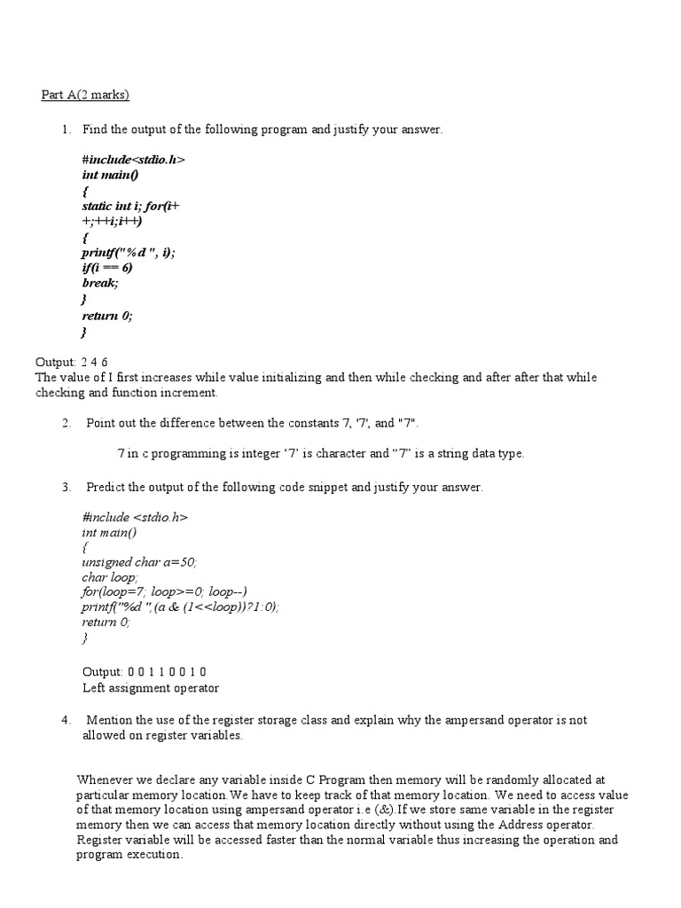 Theory Assignment 1 Pdf Control Flow Pointer Computer Programming 9114
