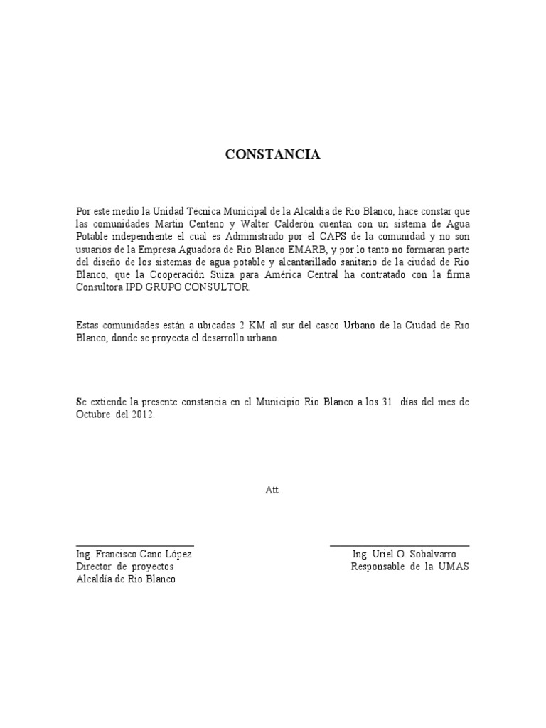 Constancia Uso de Suelo | PDF Constancia Uso de Suelo | PDF