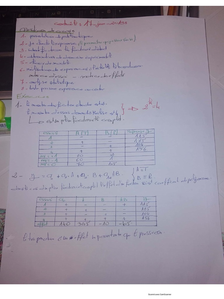 Plan D'expérience Contrôles | PDF