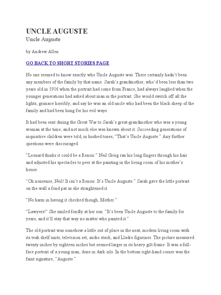 Uncle Auguste | PDF