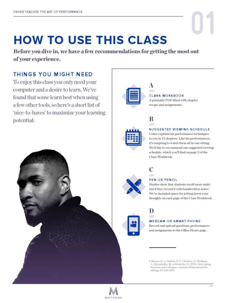 Usher Masterclass 01 Introduction | PDF