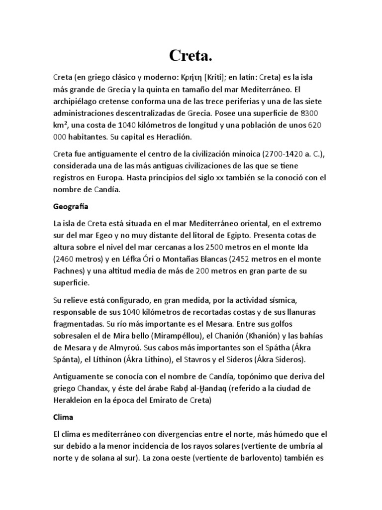 Creta | PDF | Creta