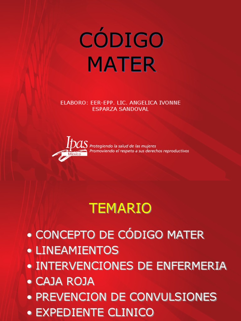 05-Codigo Mater Julio | PDF | Muerte materna | Medicina CLINICA