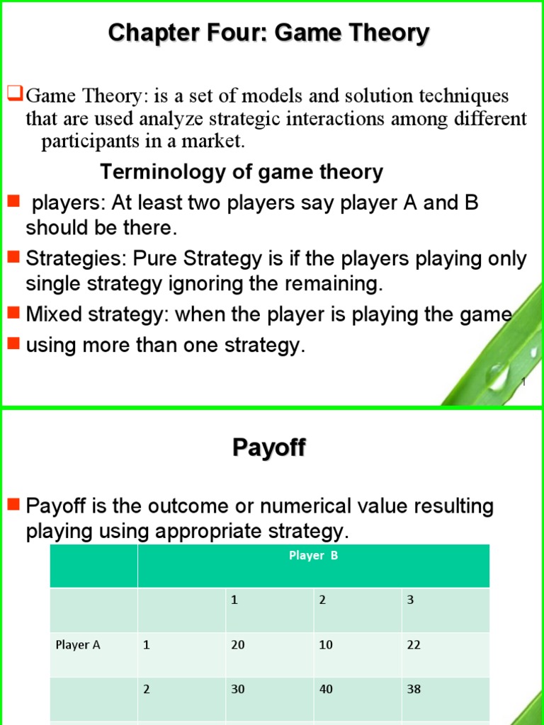 Game Theory Chapter Four: Key Concepts | PDF | Computational Science ...