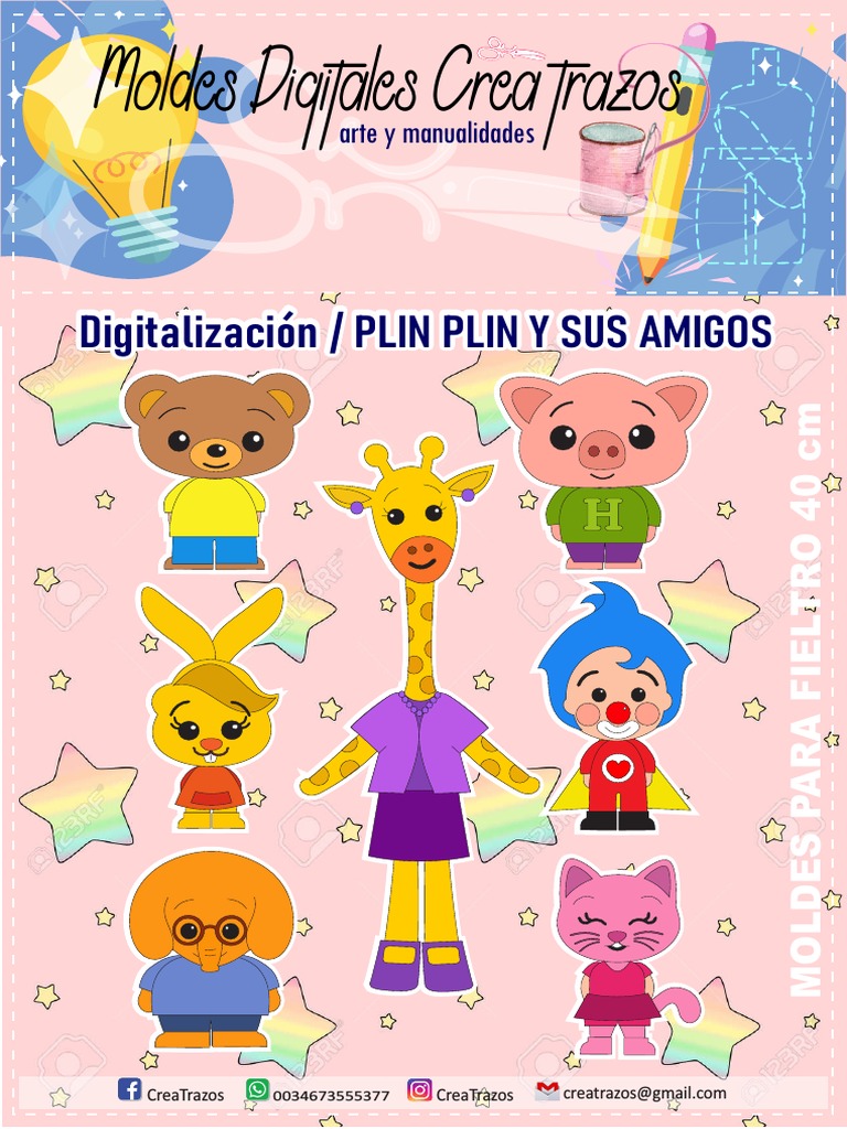 Plin Plin y Amigos 40 CM | PDF | Ropa