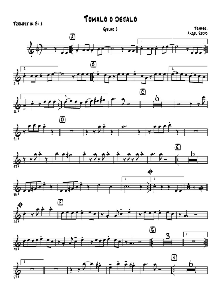 Tomalo o Dejalo - Trumpet in BB 1 | PDF