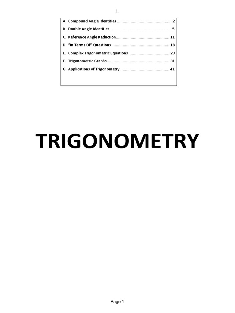 Mathematics GR 12 P2 1 Trigonometry | PDF | Trigonometric Functions | Trigonometry