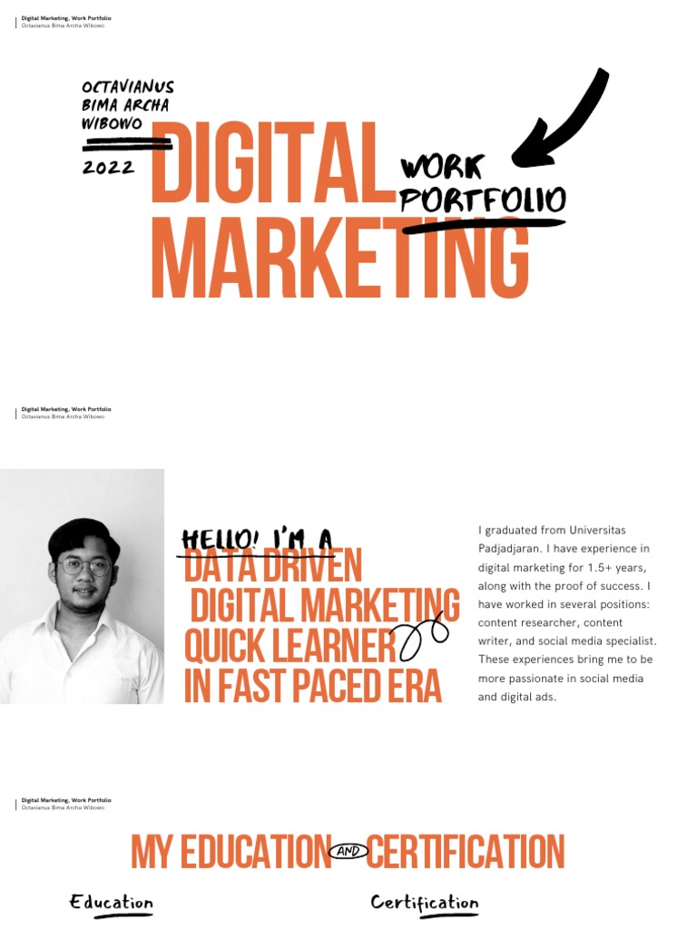 Portfolio - Octavianus Bima Archa Wibowo | PDF | Analytics | Digital Marketing