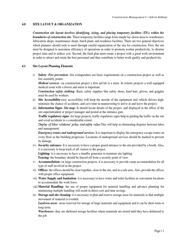 Optimizing Construction Site Organization Through Efficient Layout ...