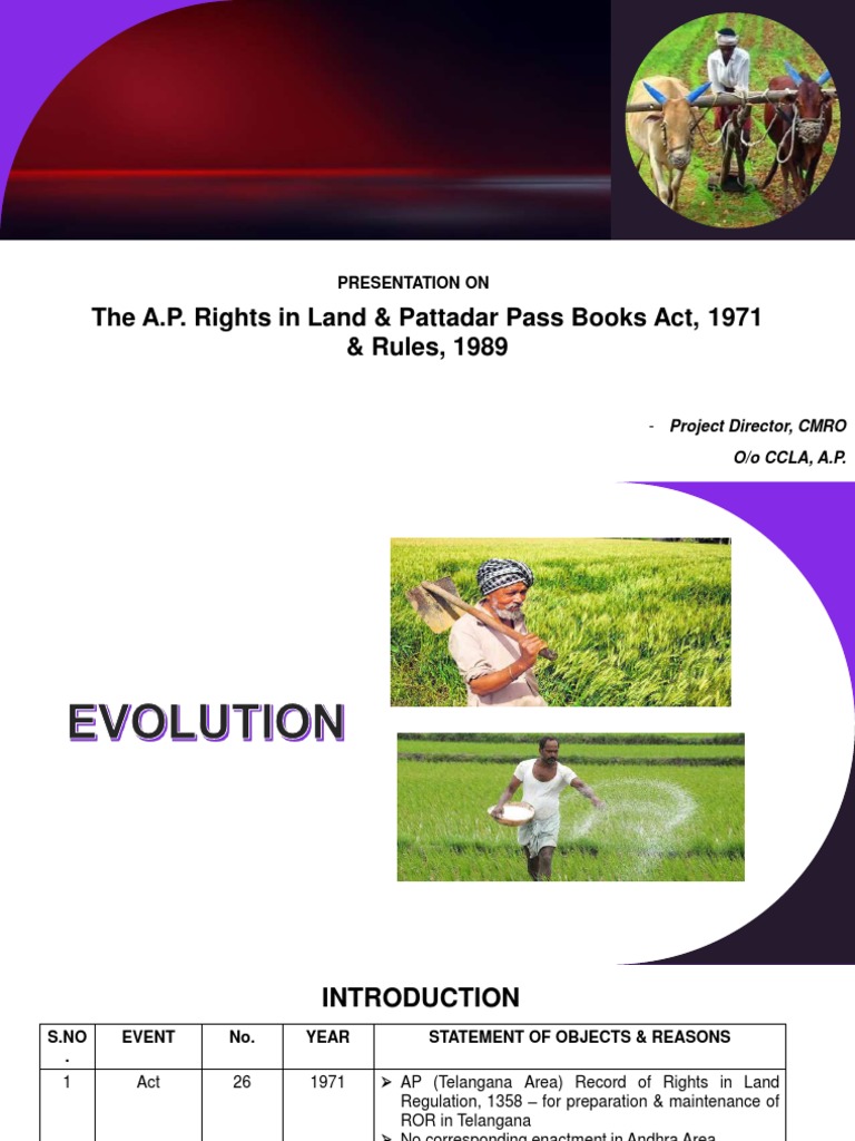 ROR Act & Rules Trainig Document | PDF | Leasehold Estate | Mortgage Law