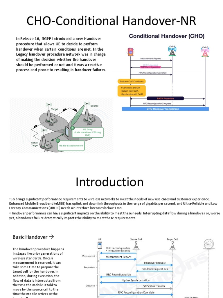 CHO Conditional Handover in 5G NR | PDF | Computer Networking ...