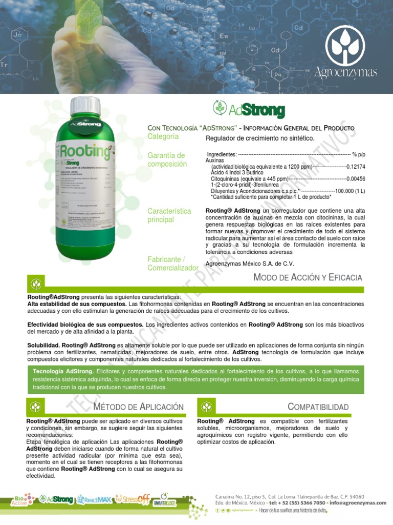 FT MX Rooting AdStrong GT V4 | PDF | Raíz | Hormona Vegetal