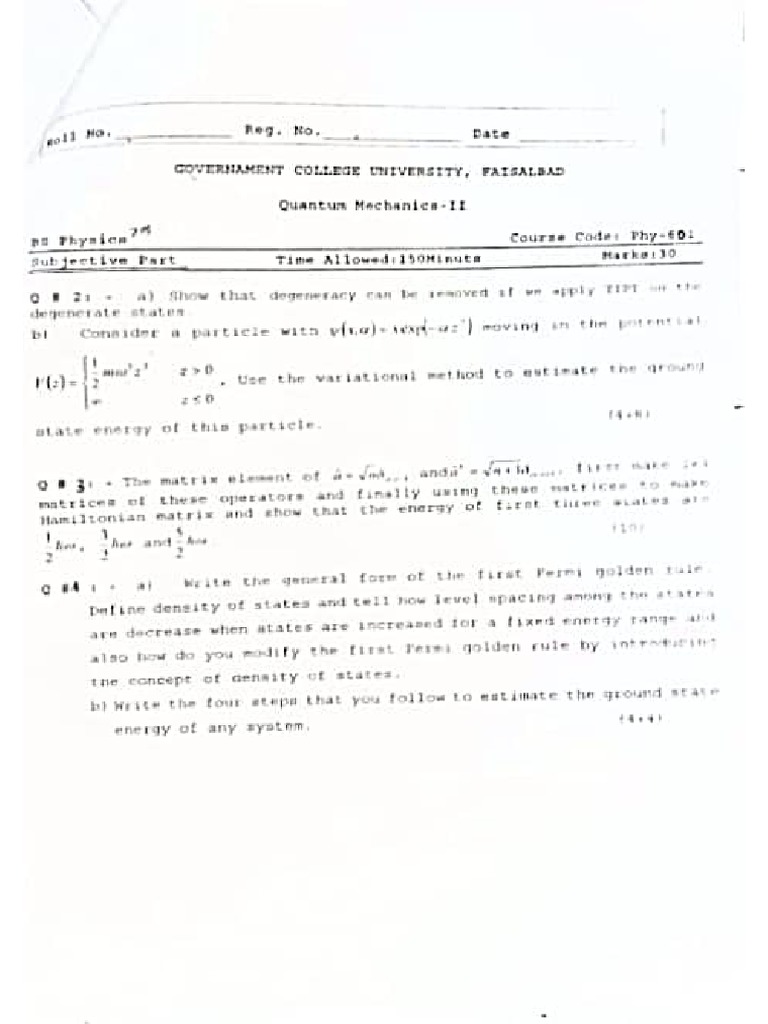 QM-II Past Papers | PDF