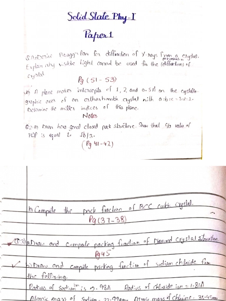Solid State Paper Solution | PDF