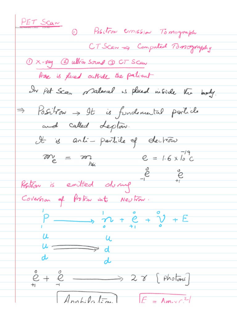 Pet Scan Notes | PDF