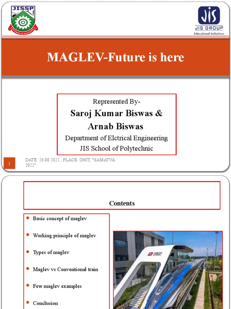 MAGLEV Power Point Presentation | PDF | Rail Transport | Magnetic Devices