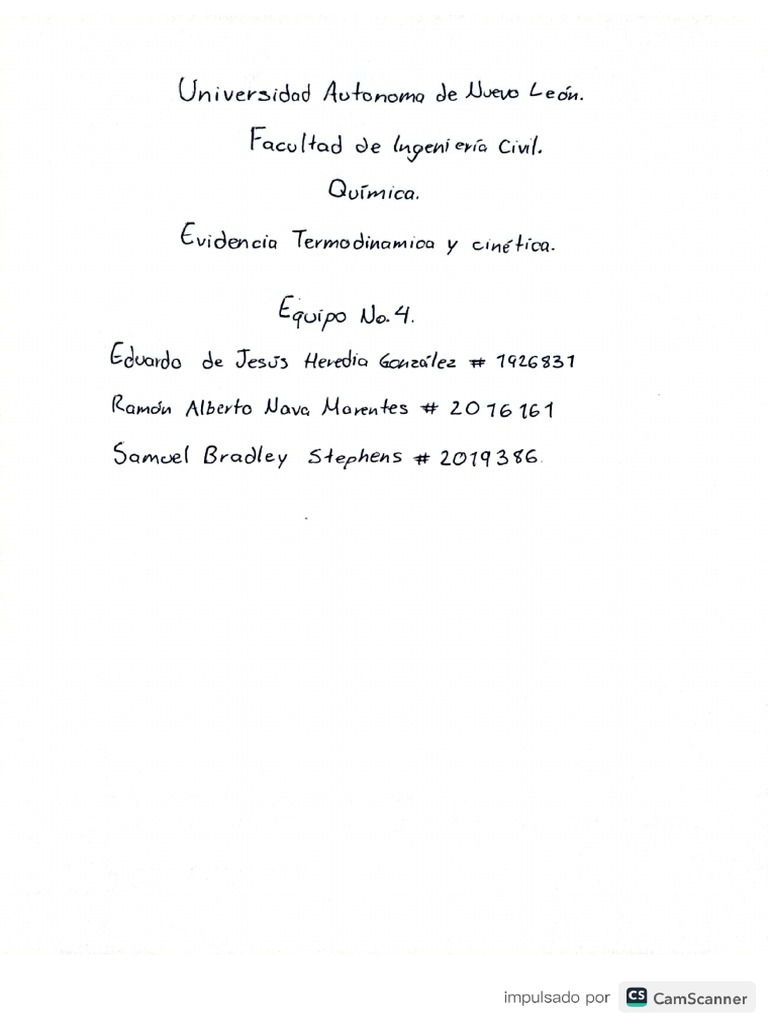 EvidenciaTermodinamica Equipo4 | PDF