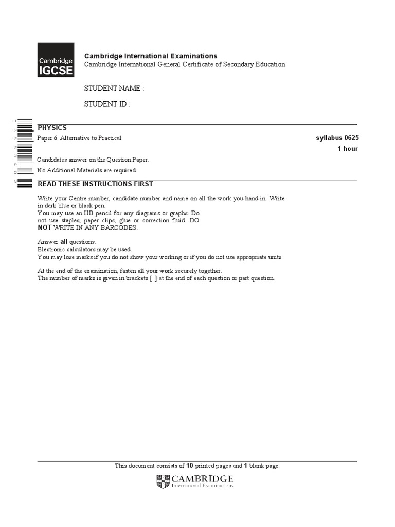 2022 Physics Paper 6 | PDF | Pendulum | Metrology