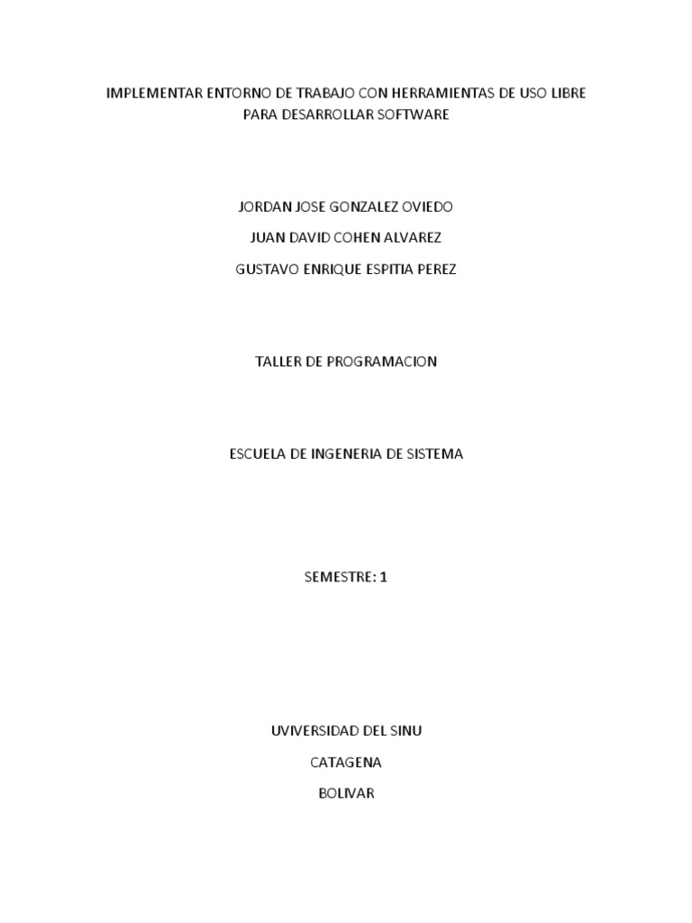 Abp Taller Programacion Cohe Gonzalez Espitia Ing. Sistema | PDF | Java (lenguaje de ...