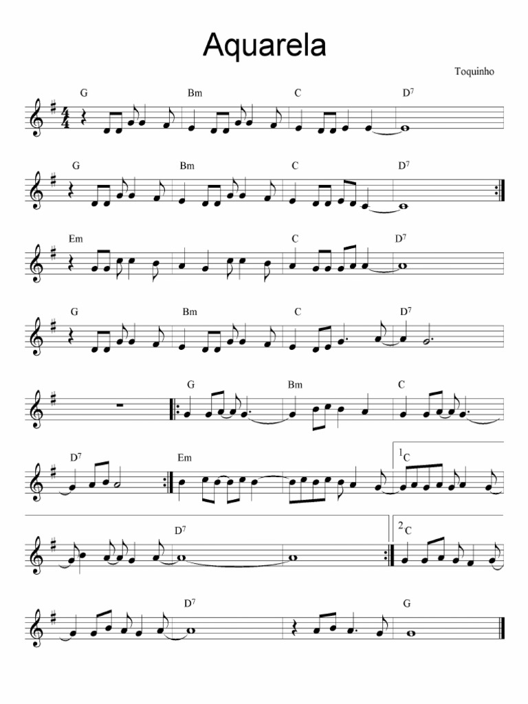 Aquarela (Toquinho) | PDF