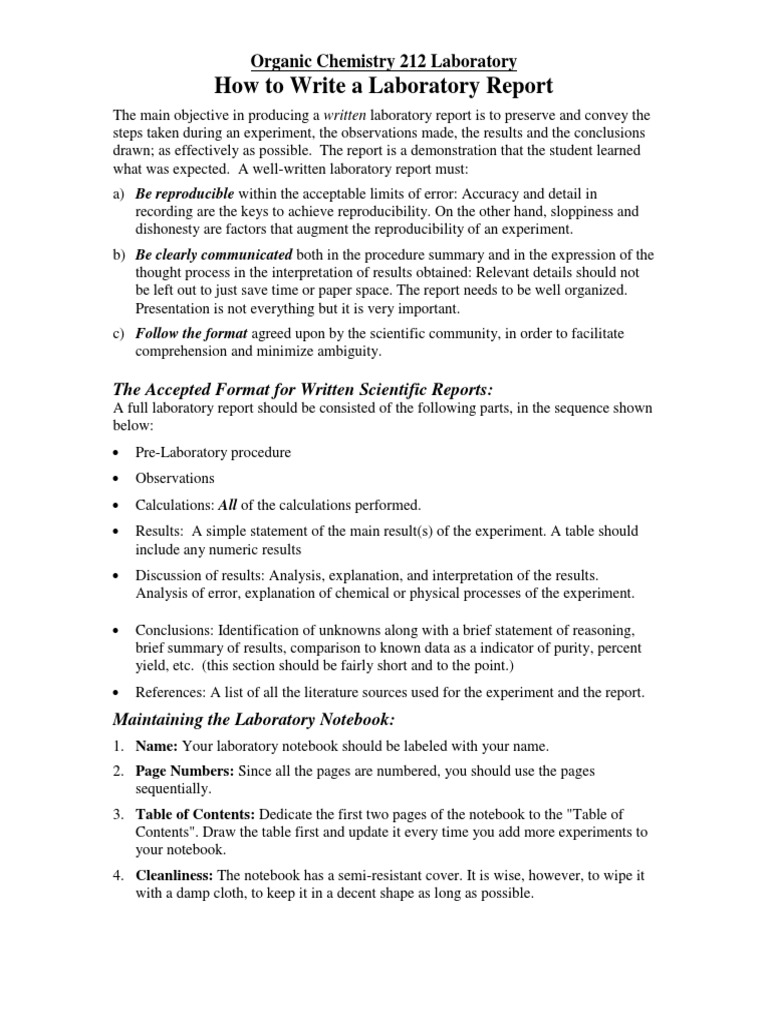 How To Write A Lab Report | PDF | Experiment | Laboratories