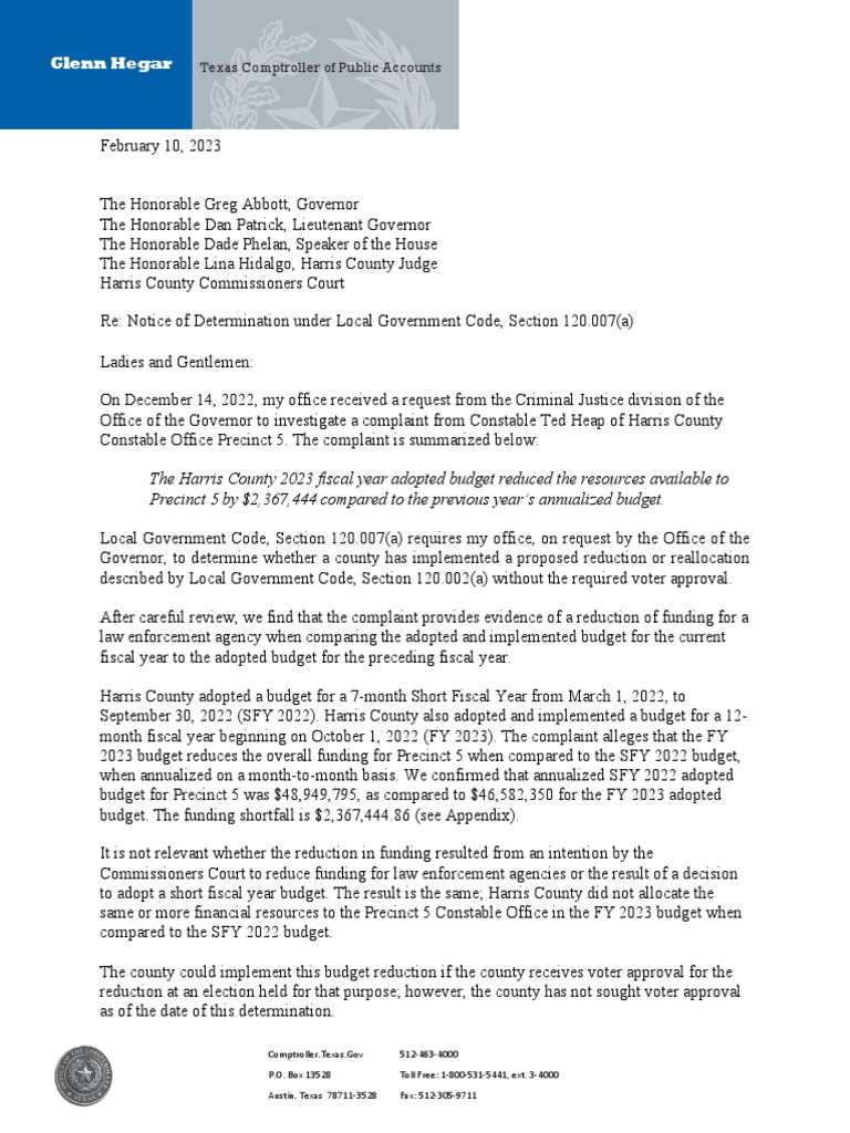 Hegar Letter | PDF | Fiscal Year | Taxes