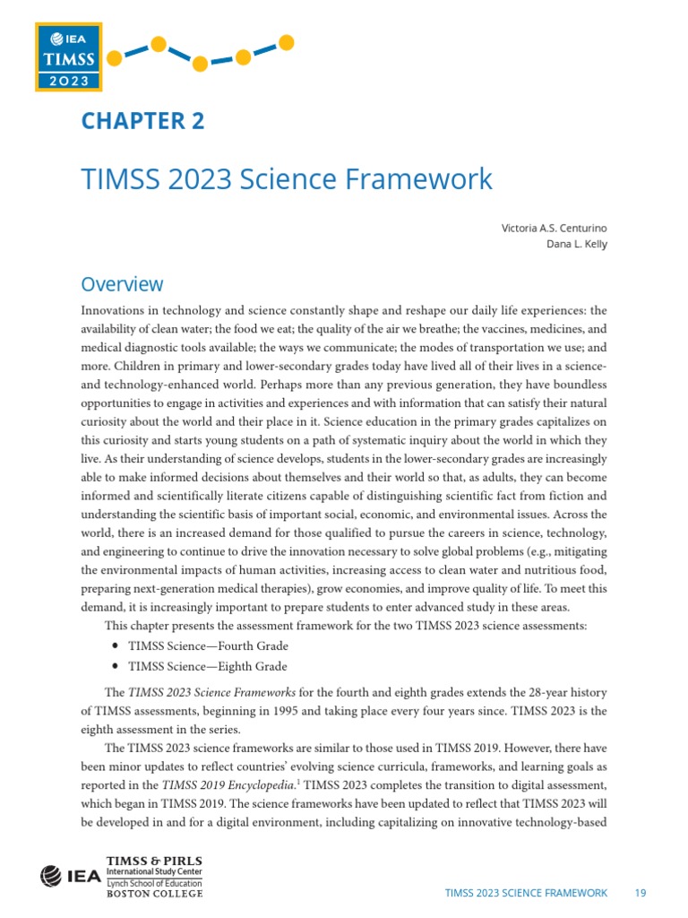 TIMSS 2023 Science Framework | Download Free PDF | Chemistry | Chemical ...
