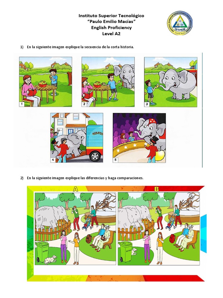 Ejercicios de Speaking A2 | PDF