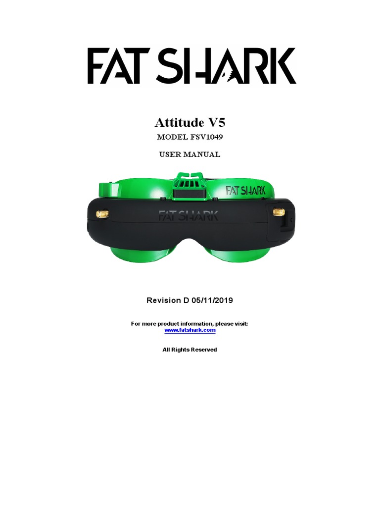 Fatshark Attitude-V5-Manual - RevD | PDF | Digital Video Recorder | Video