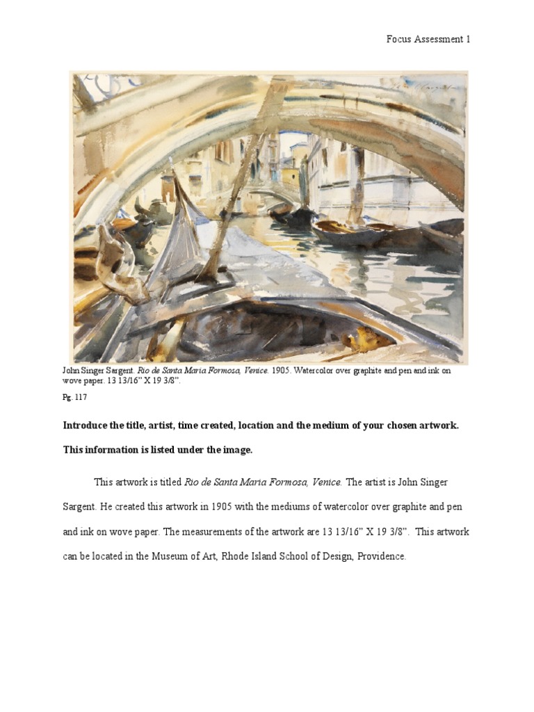 Art Appreciation Focus Assessment 1 | PDF | Paintings | Shape