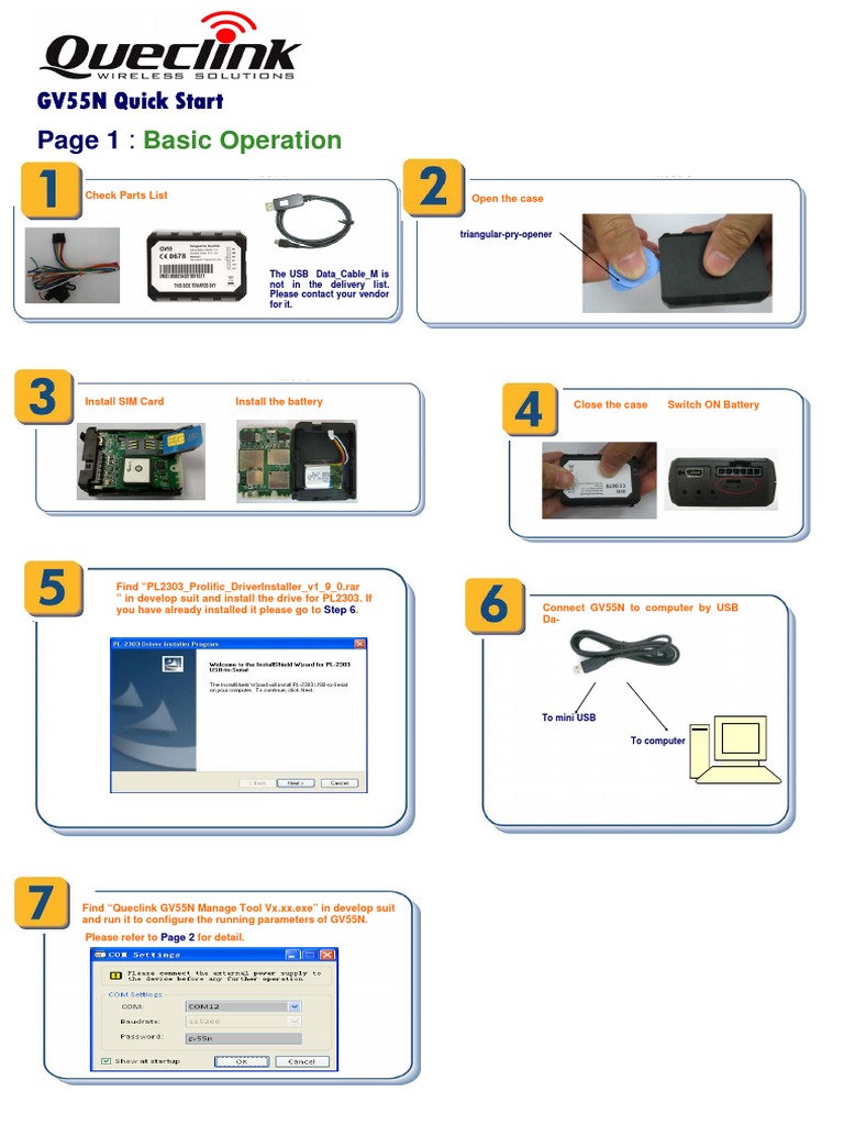 GV55 Quick Start | PDF | Port (Computer Networking) | Usb