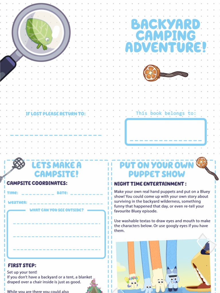 Bluey Backyard-Camping-Adventure V2 | PDF