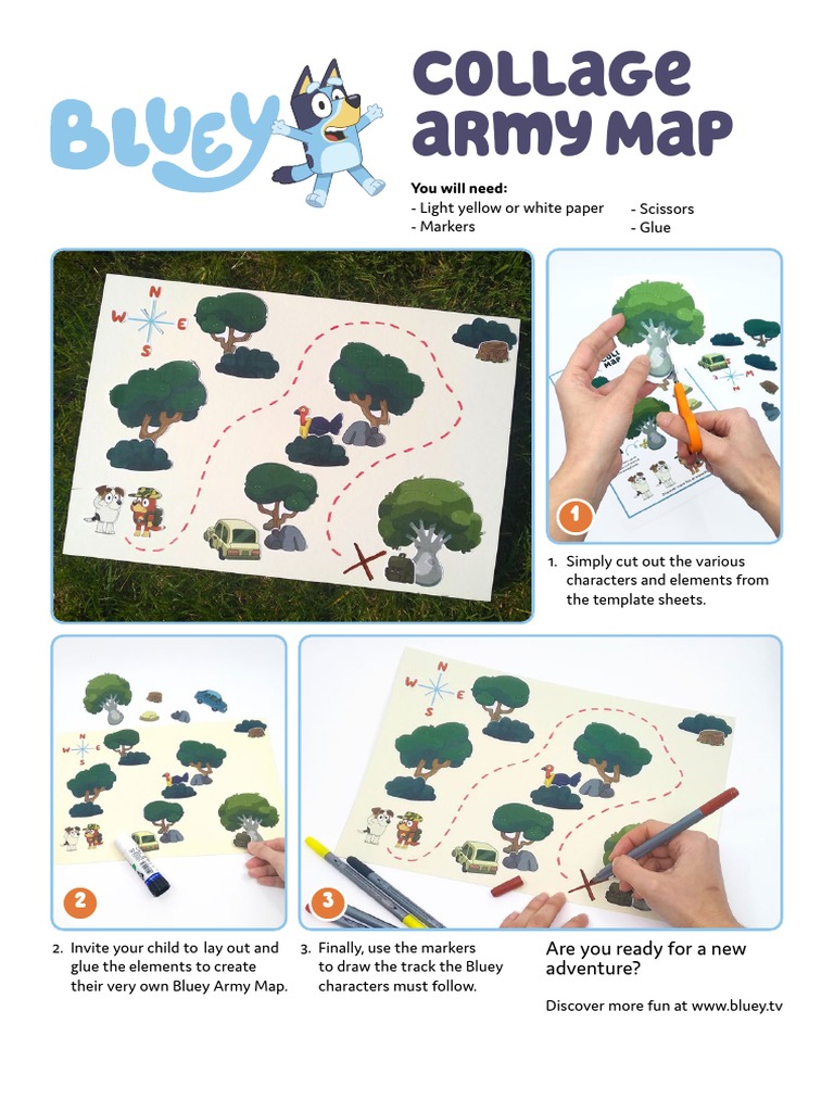 Bluey Collage Army Map | PDF