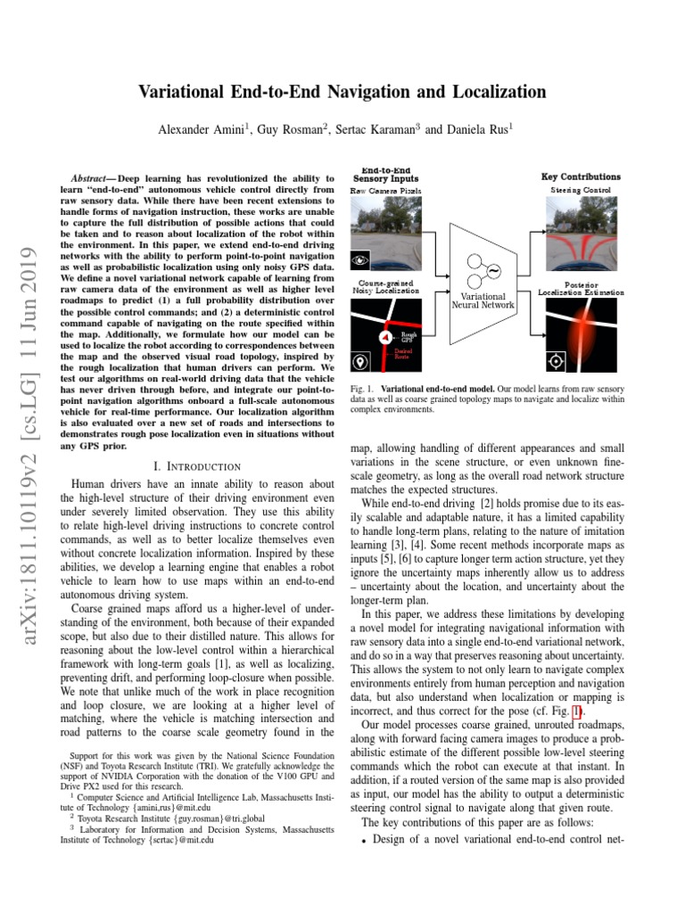 Variational End-to-End Navigation and Localization: Alexander Amini ...