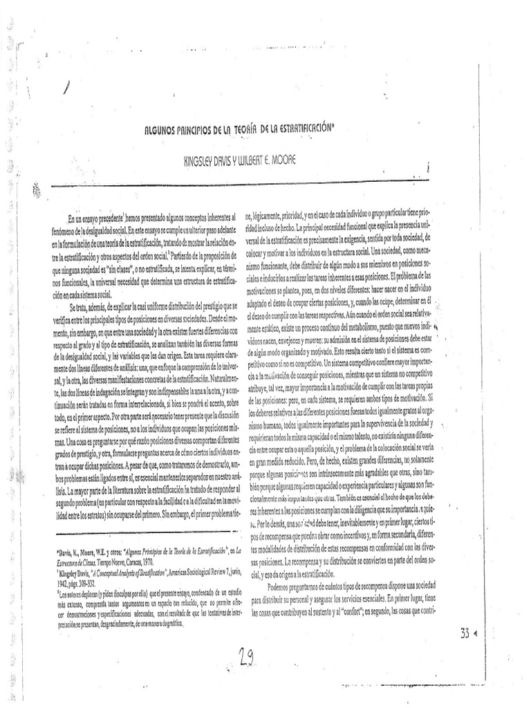 KINGSLEY DAVIS Y WILBERT E. MOORE ALGUNOS PRINCIPIOS DE LA TEORIA DE LA ...