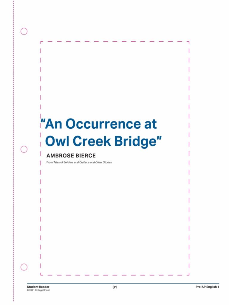 An Occurence at Owl Creek Bridge Text | PDF