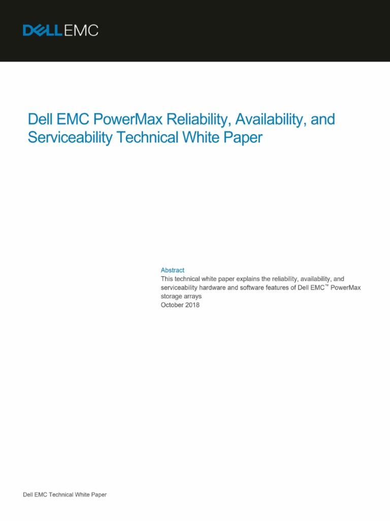 Dell EMC PowerMax Reliability Availabili | PDF